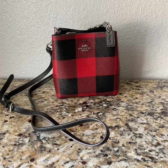 Coach | Bags | Coach Mini Town Bucket Crossbody Bag With Buffalo Plaid ...